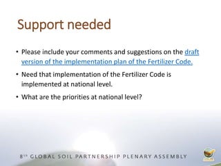 Item 8: Progress on the implementation of the Fertilzer Code | PPT