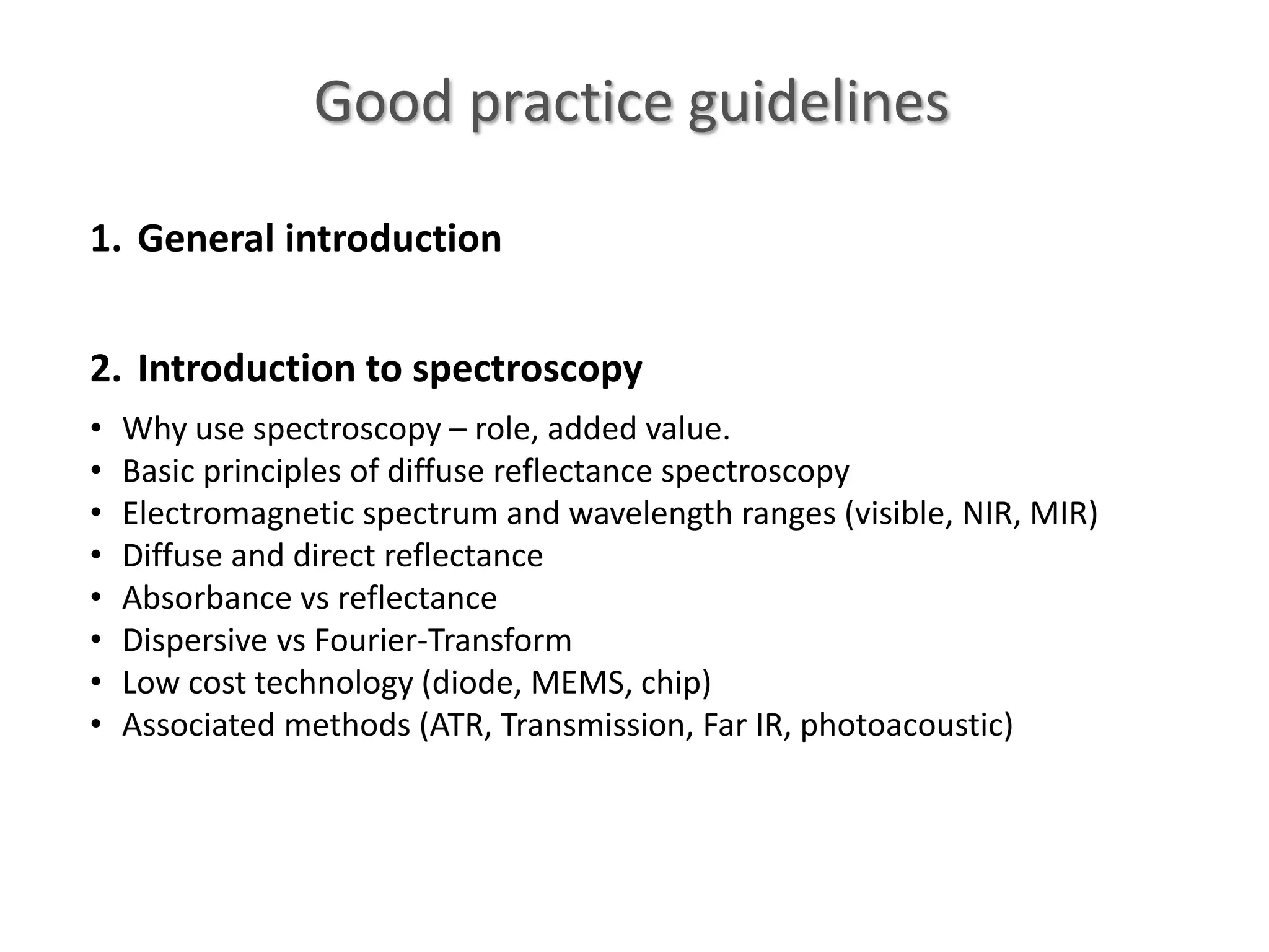 Item 8 Guidelines for spectral measurements | PPTX
