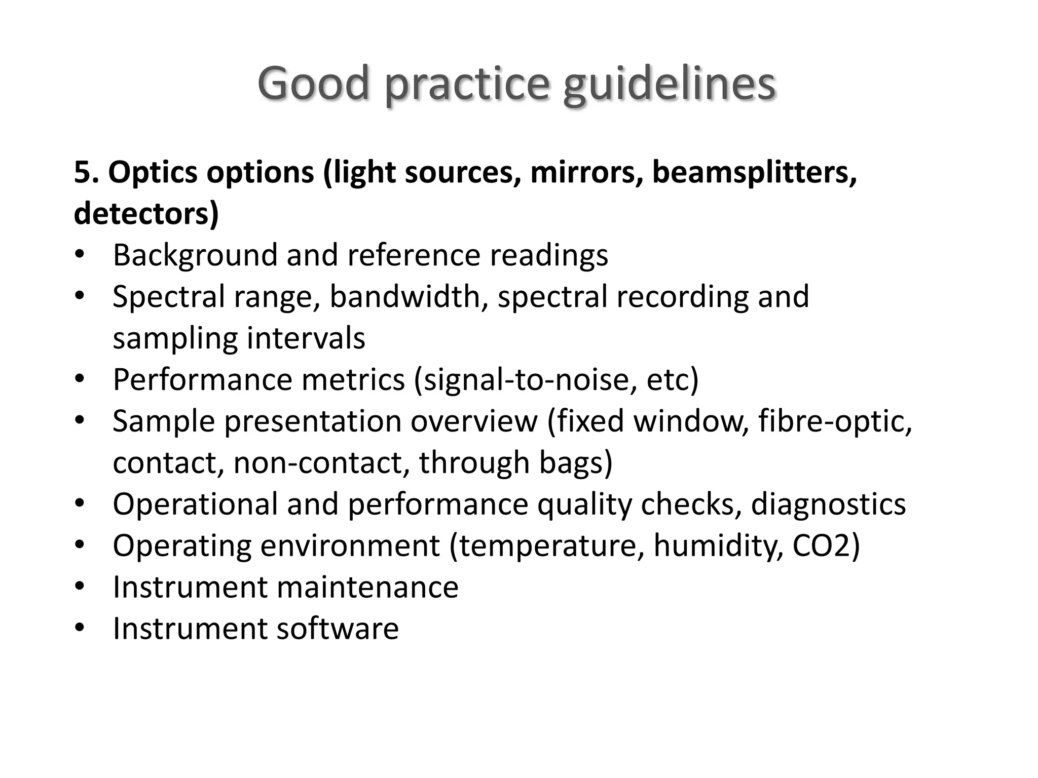 Item 8 Guidelines for spectral measurements | PPTX