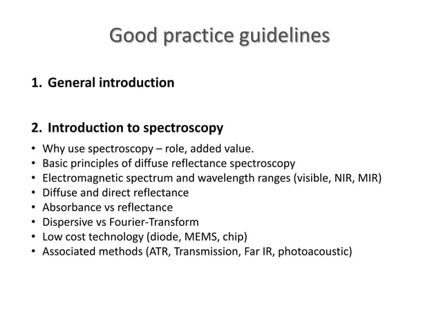 Item 8 Guidelines for spectral measurements | PPTX