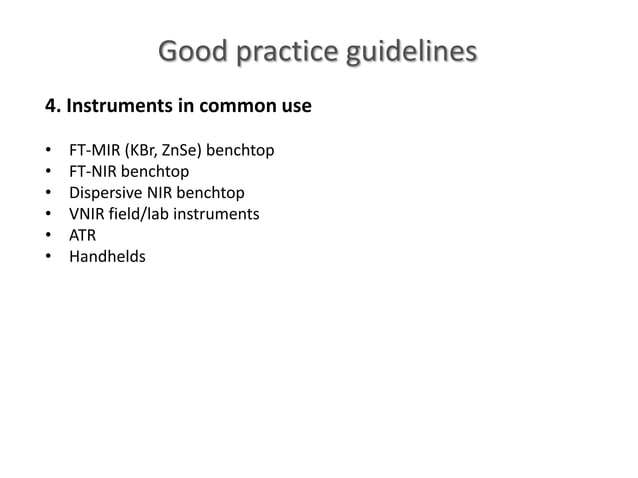 Item 8 Guidelines for spectral measurements | PPT