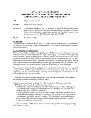 Item # 9 - Overland Agreement | PDF