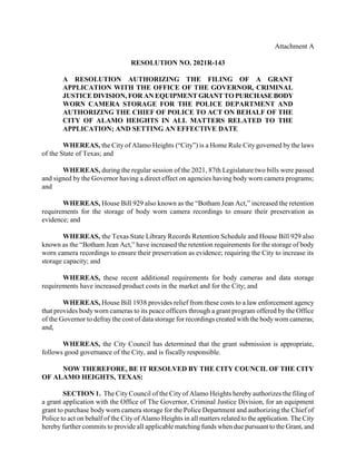 Item # 9 - Police Department Grant Application | PDF