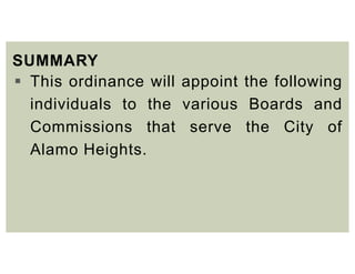 Item #9 Boards and Commission Appt | PPT