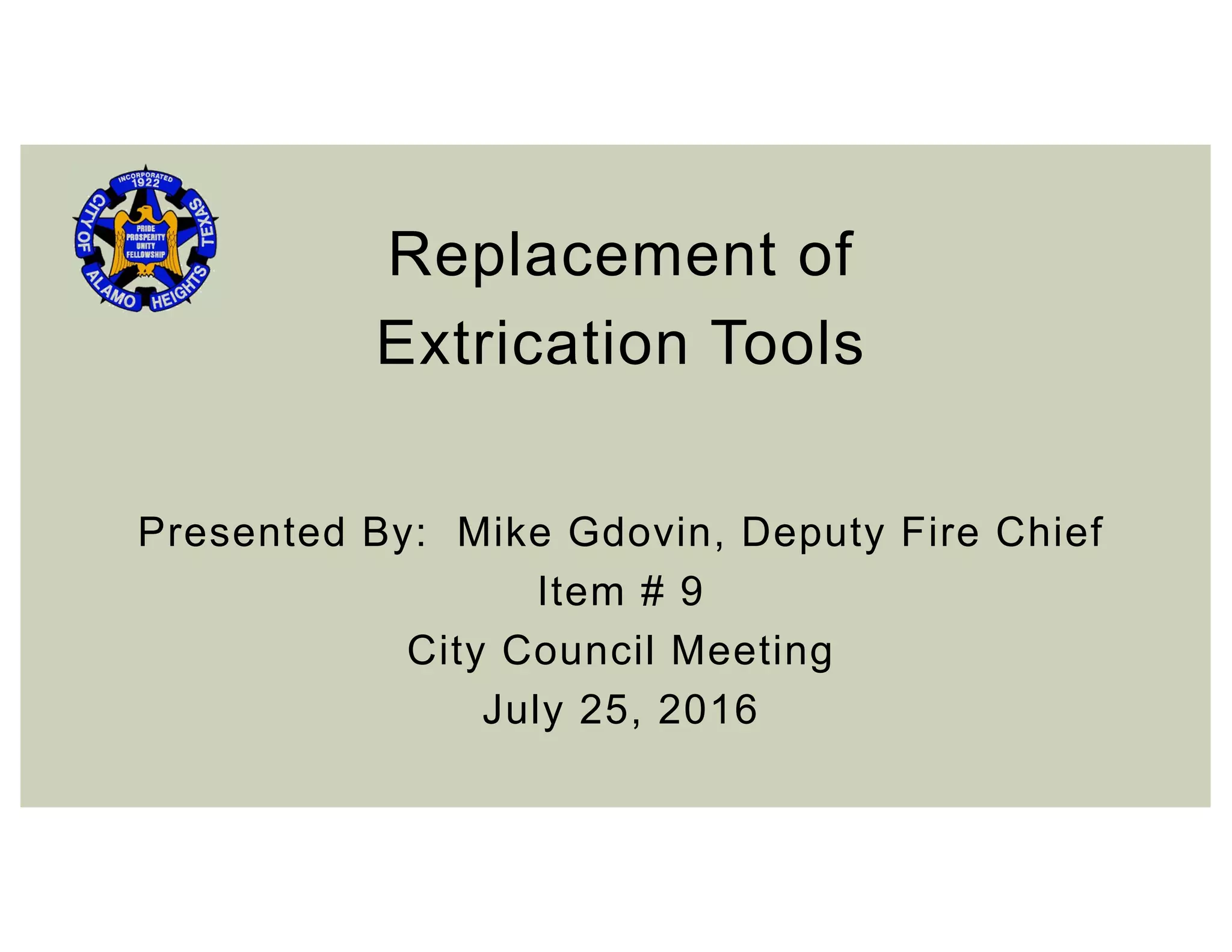 Item #9 ppt extrication tools ppt | PPT