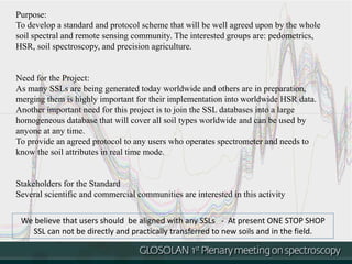 Item 9 Standard Protocol and Scheme for Measuring Soil Spectroscopy ...