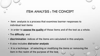 Item Analysis -ppt for psychometrics.pdf