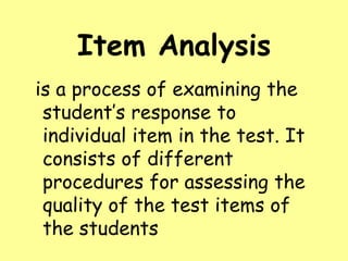 Item analysis | PPTX