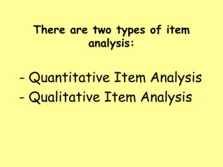 Item analysis | PPTX
