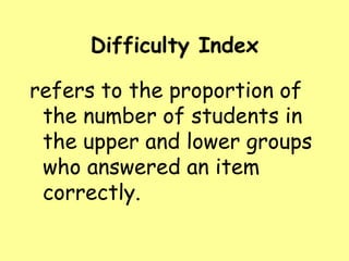 Item analysis | PPTX