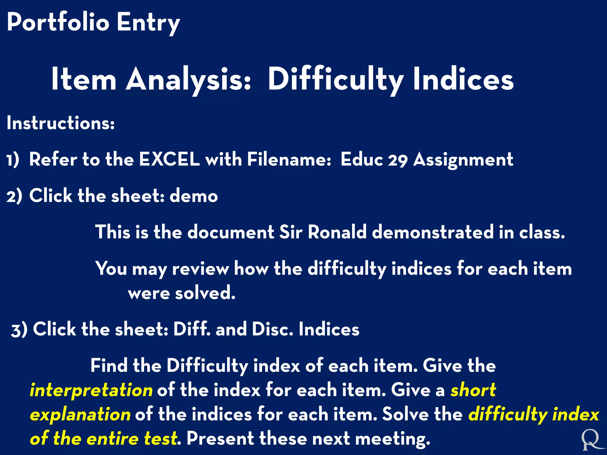 Item Analysis - Discrimination and Difficulty Index | PDF