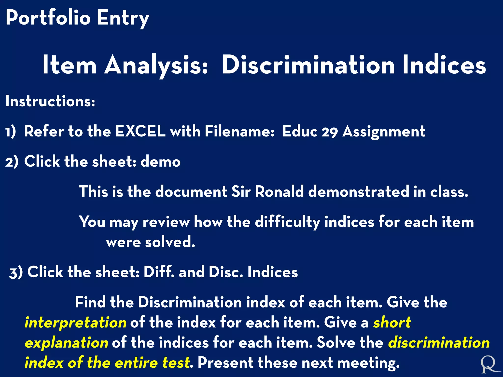 Item Analysis - Discrimination and Difficulty Index | PDF