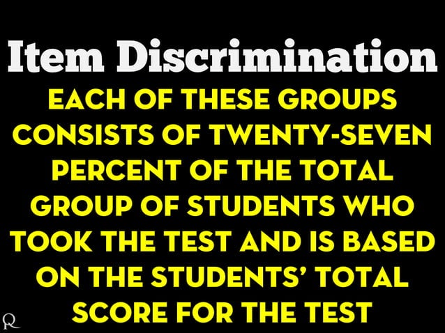 Item Analysis - Discrimination and Difficulty Index | PDF