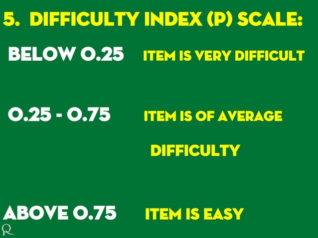 Item Analysis - Discrimination and Difficulty Index | PDF