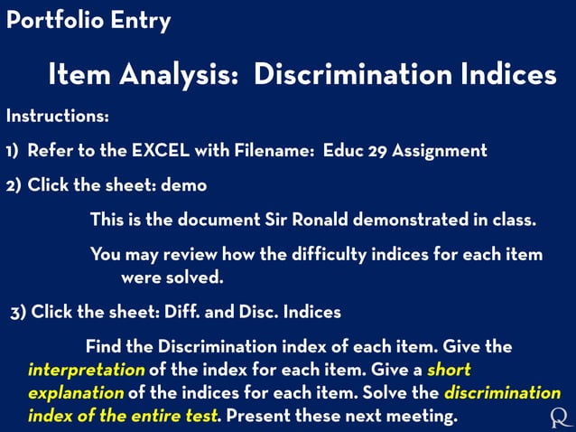 Item Analysis - Discrimination and Difficulty Index | PDF