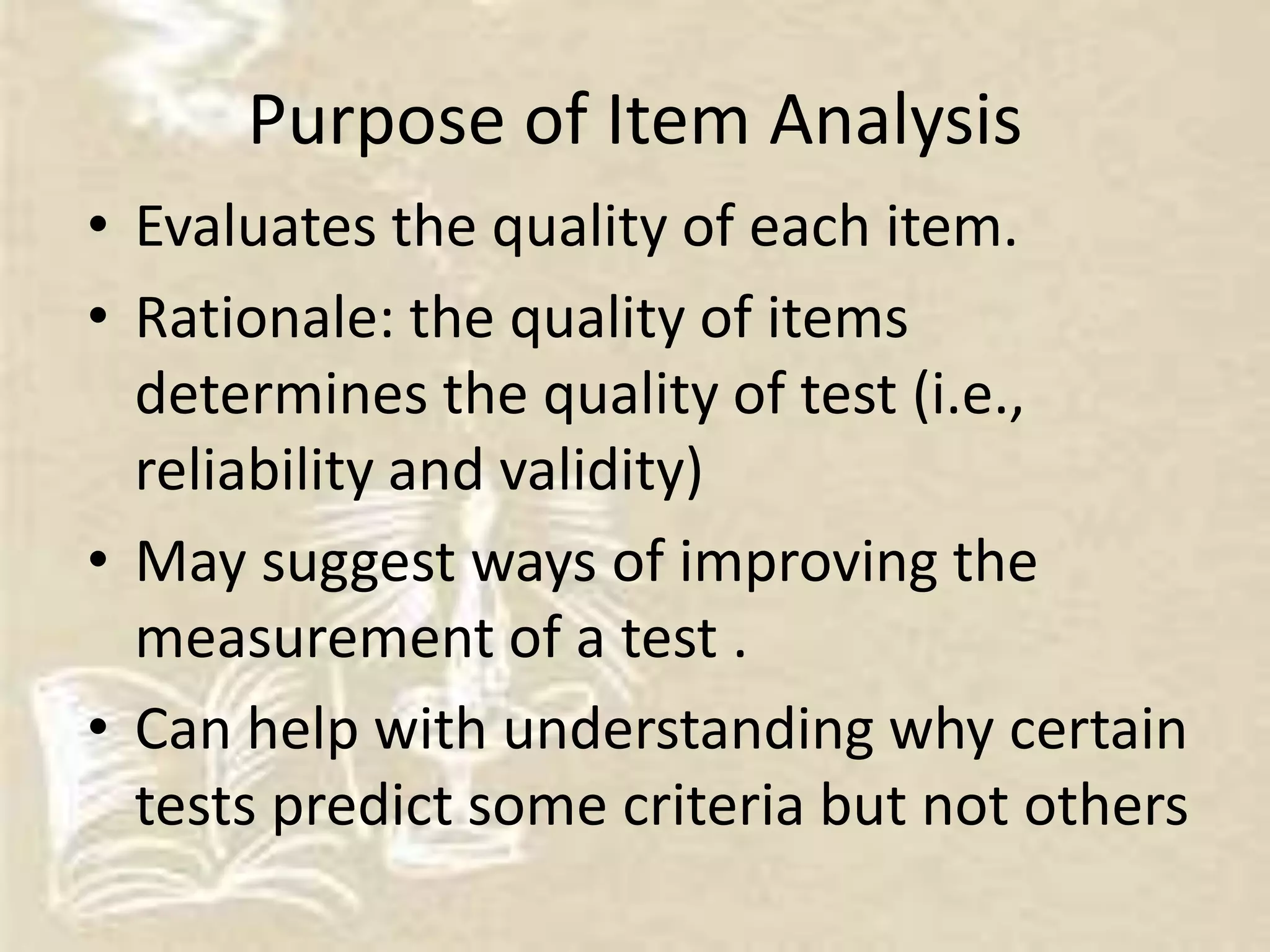 Item Analysis | PPTX
