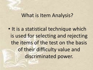 Item Analysis | PPTX