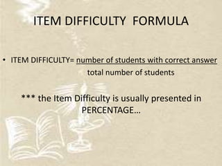 Item Analysis | PPTX
