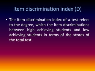 Item analysis | PPTX