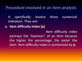 Item analysis | PPTX