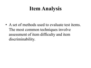 Item analysis | PPTX