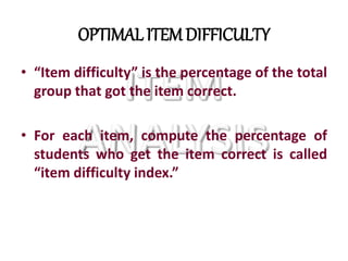item analysis.pptx education pnc item analysis | PPTX