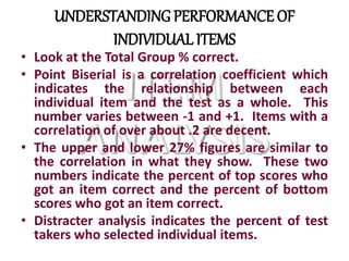 item analysis.pptx education pnc item analysis | PPTX