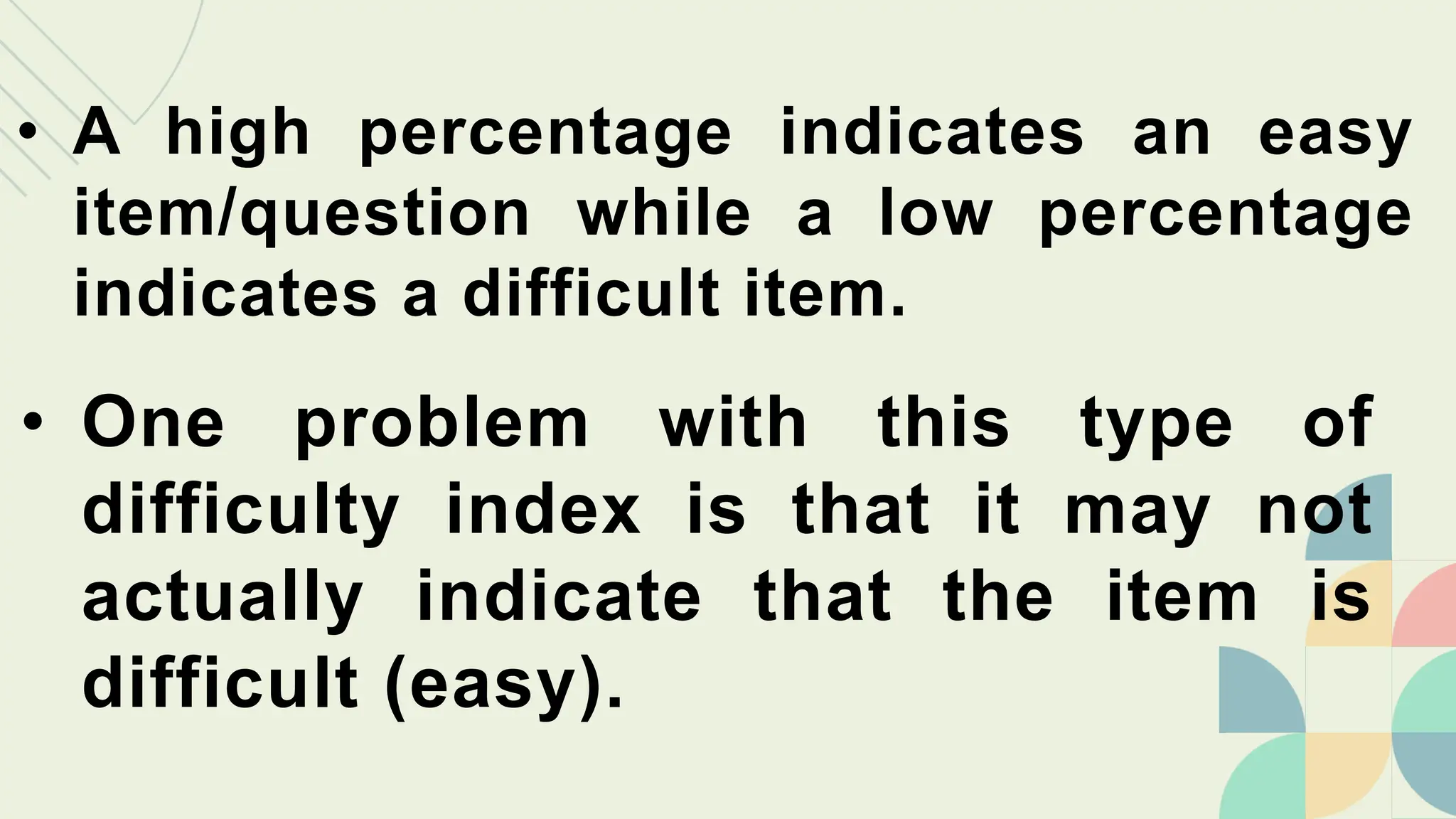 ITEM ANALYSIS -ITEM DIFFICULTY AND DISCRIMINATION INDEX.pptx