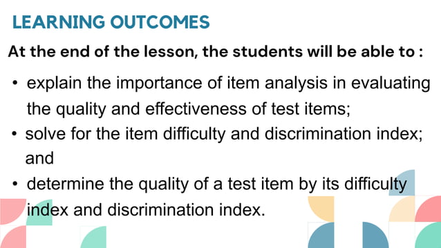 ITEM ANALYSIS -ITEM DIFFICULTY AND DISCRIMINATION INDEX.pptx