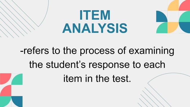 ITEM ANALYSIS -ITEM DIFFICULTY AND DISCRIMINATION INDEX.pptx
