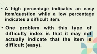 ITEM ANALYSIS -ITEM DIFFICULTY AND DISCRIMINATION INDEX.pptx