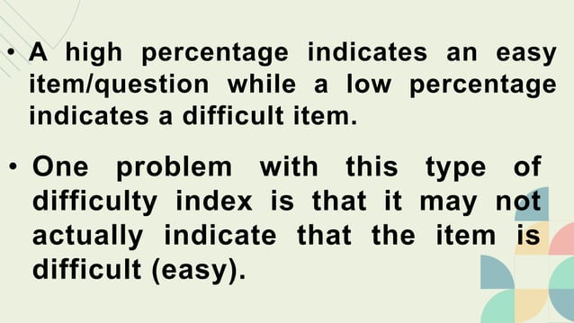 ITEM ANALYSIS -ITEM DIFFICULTY AND DISCRIMINATION INDEX.pptx