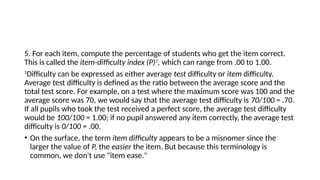 Test and Item Analysis classical test theory | PPTX