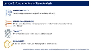 ITEM Analysis BNHS | PDF