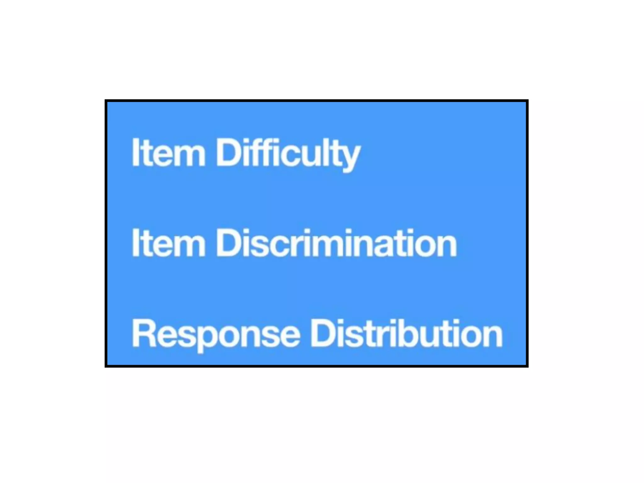 Item Analysis, Difficulty Index, Discrimination Index,ExamAnalysis | PDF