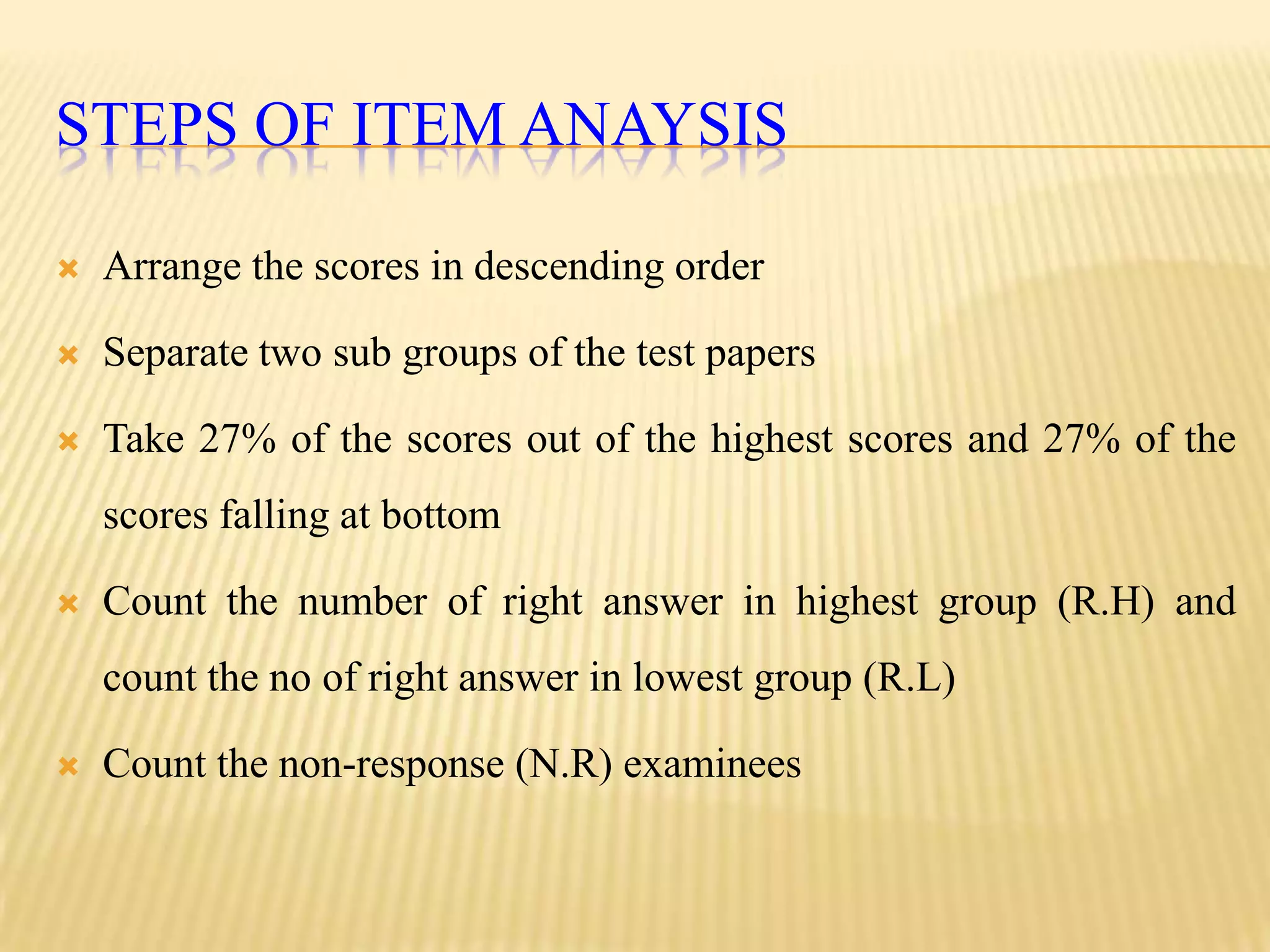 Item analysis | PPTX