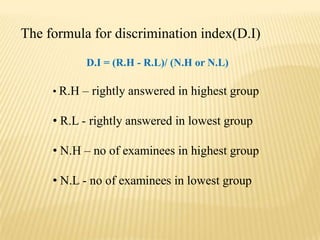 Item analysis | PPTX