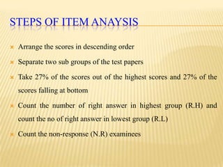 Item analysis | PPTX