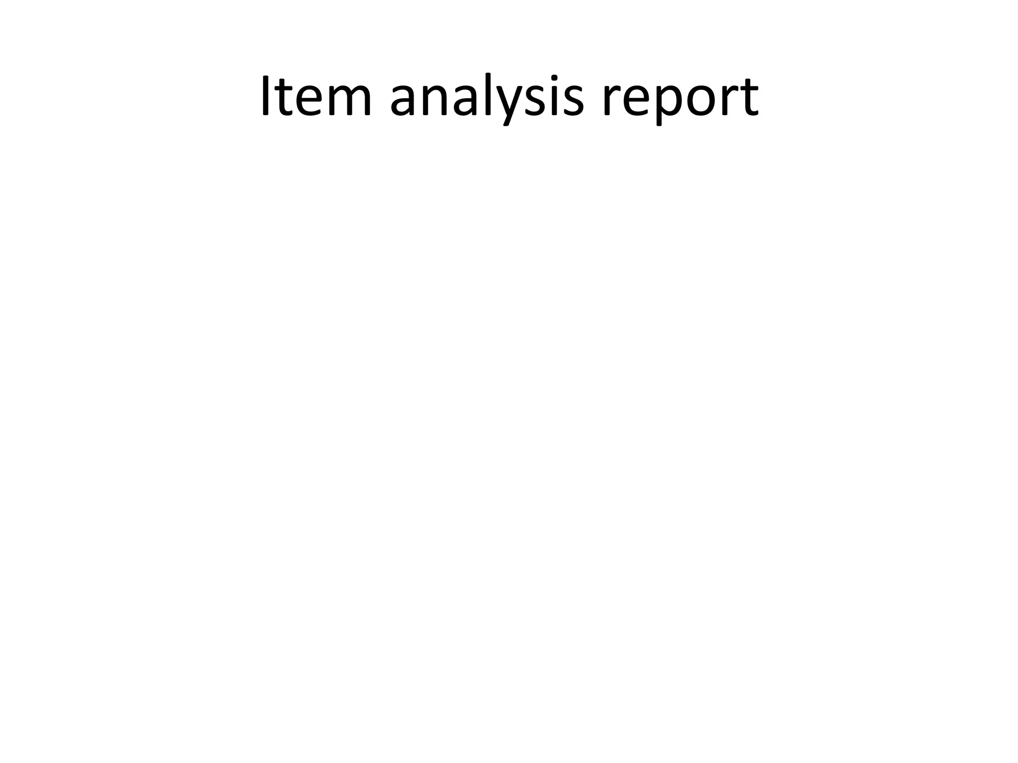 Item analysis2 | PPTX