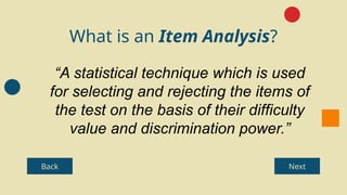 Item Analysis and Interpretation of Data Parts 1&2.pptx