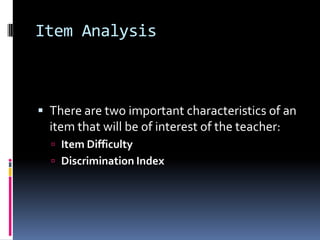 Item analysis and validation | PPTX