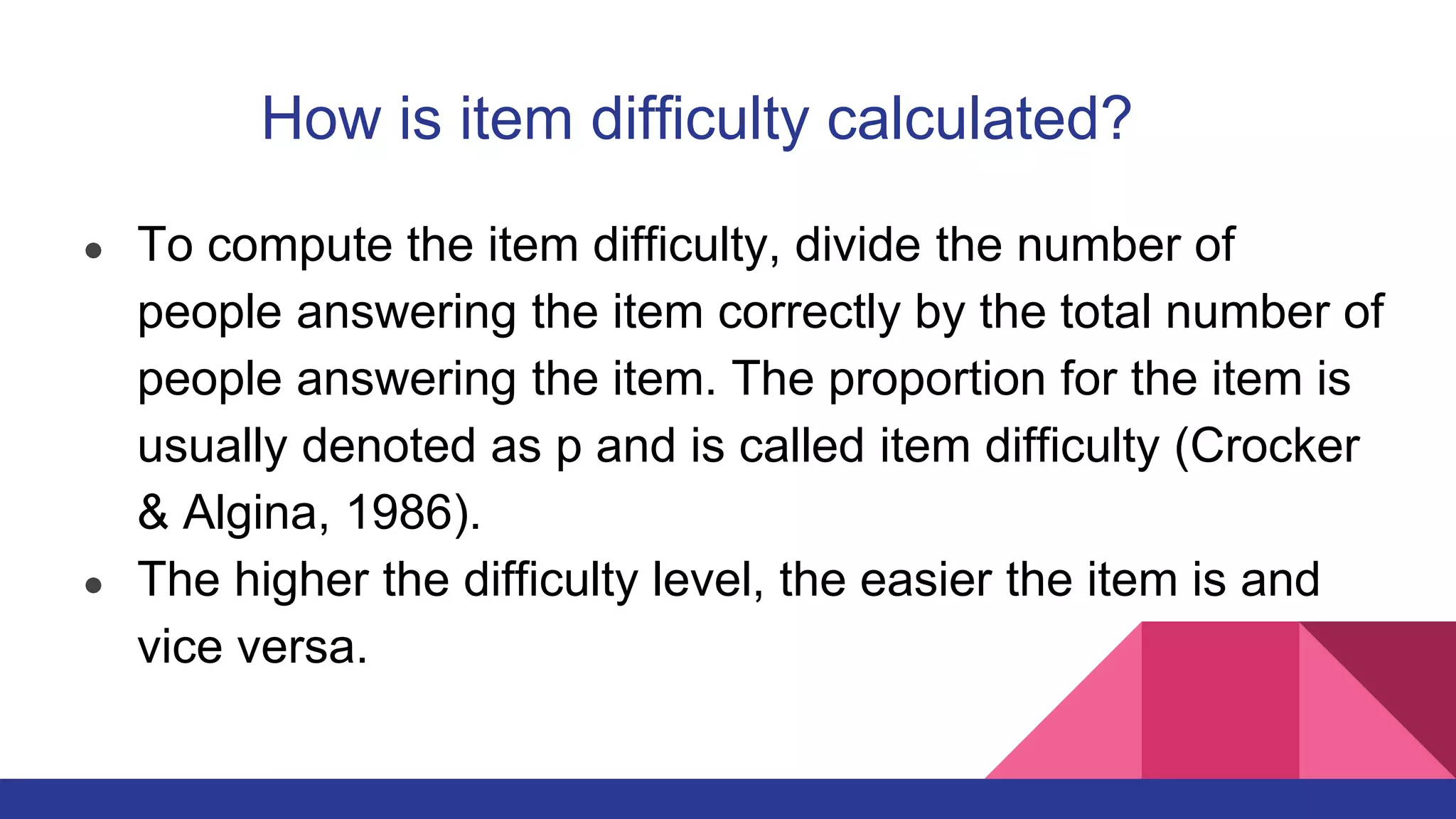Item analysis in education | PPTX