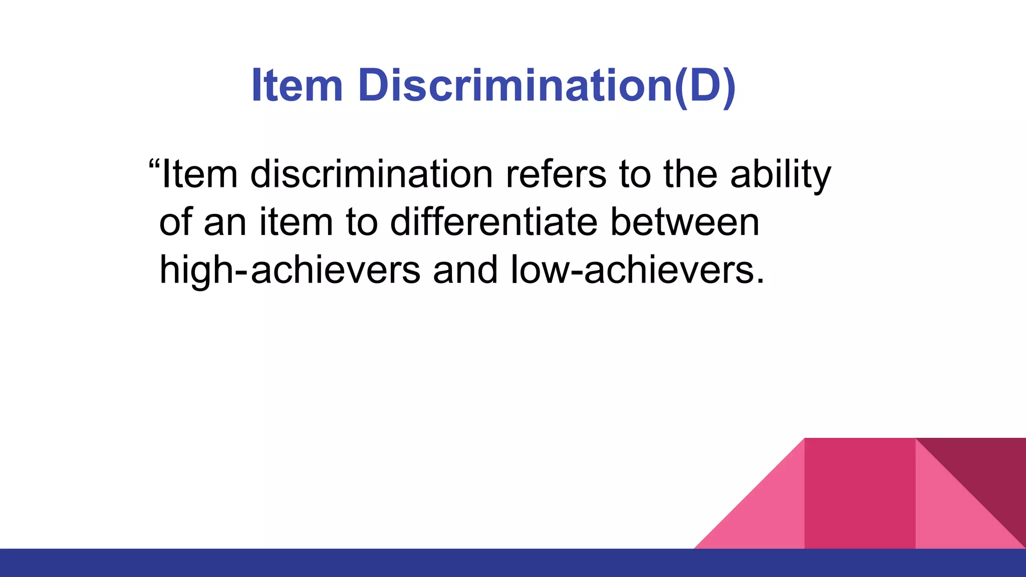 Item analysis in education | PPTX