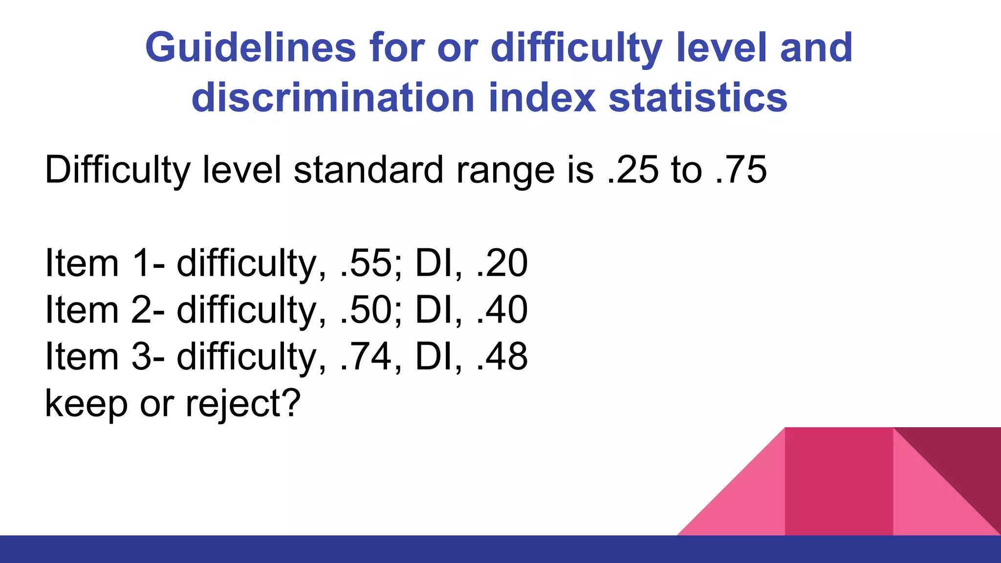 Item analysis in education | PPTX