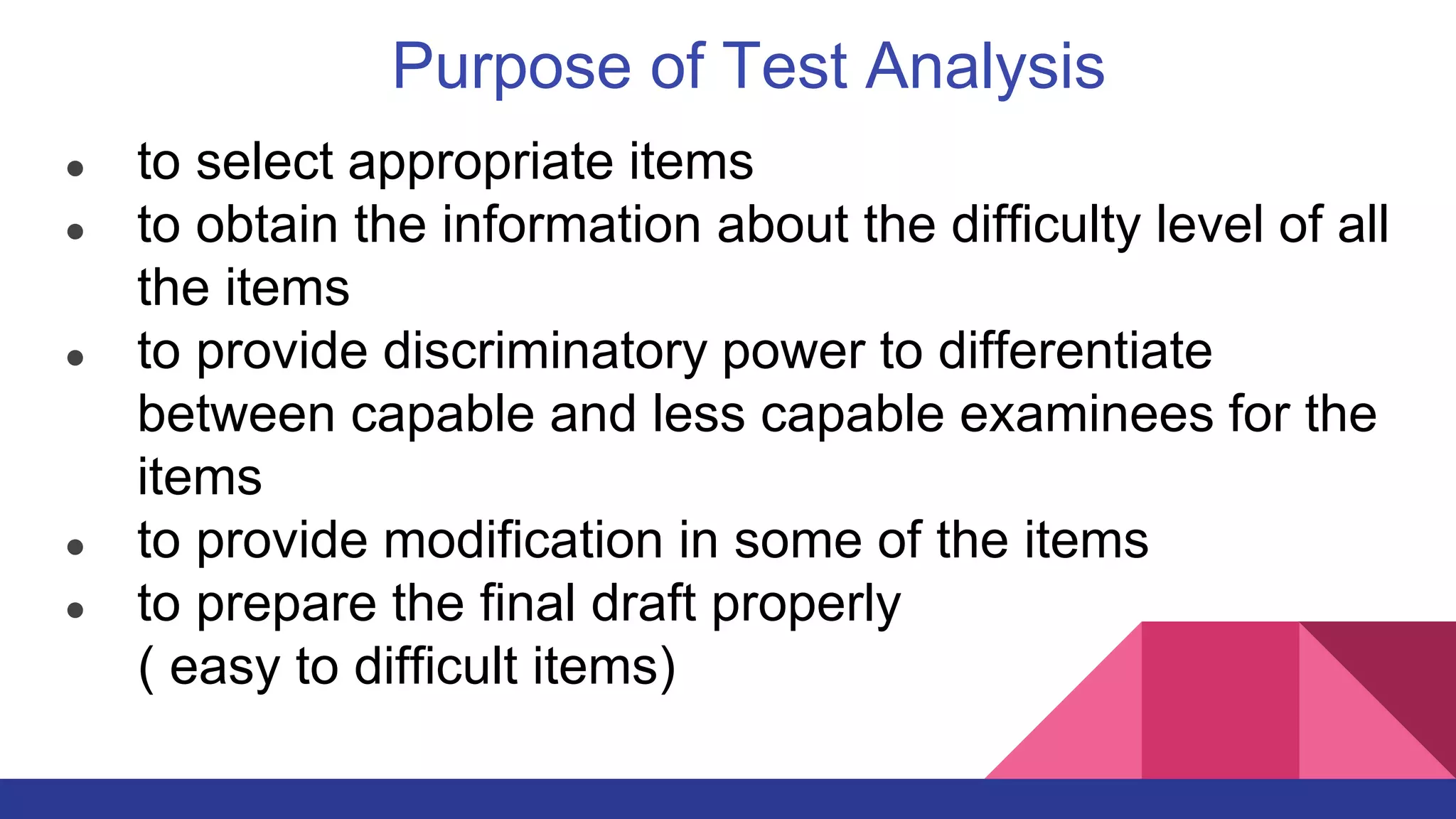Item analysis in education | PPTX