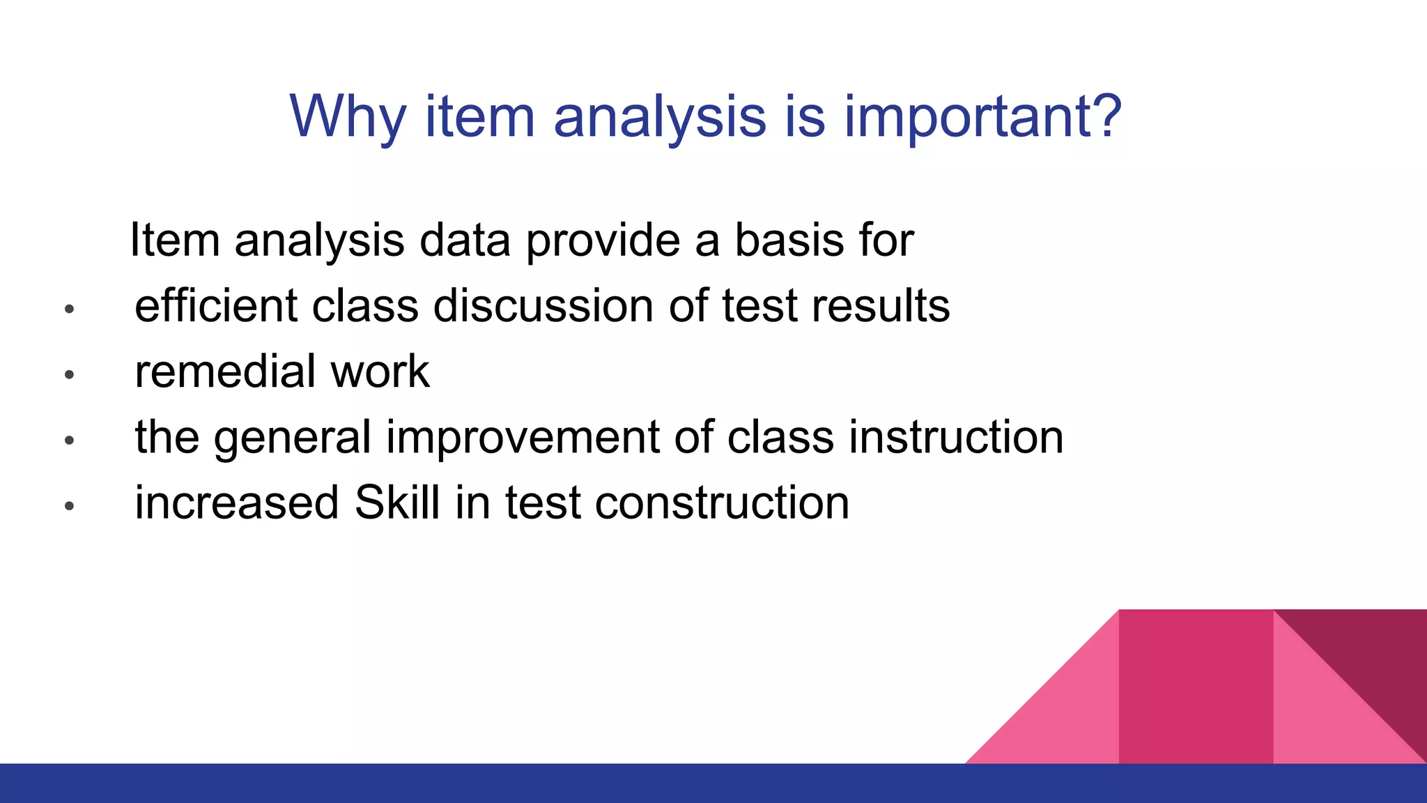 Item analysis in education | PPTX