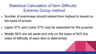 Item analysis in education | PPTX