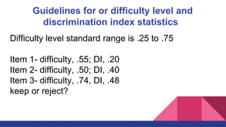 Item analysis in education | PPTX