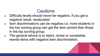 Item analysis in education | PPTX