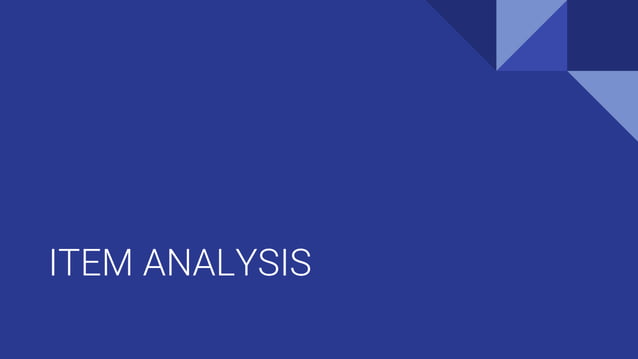 Item analysis in education | PPTX